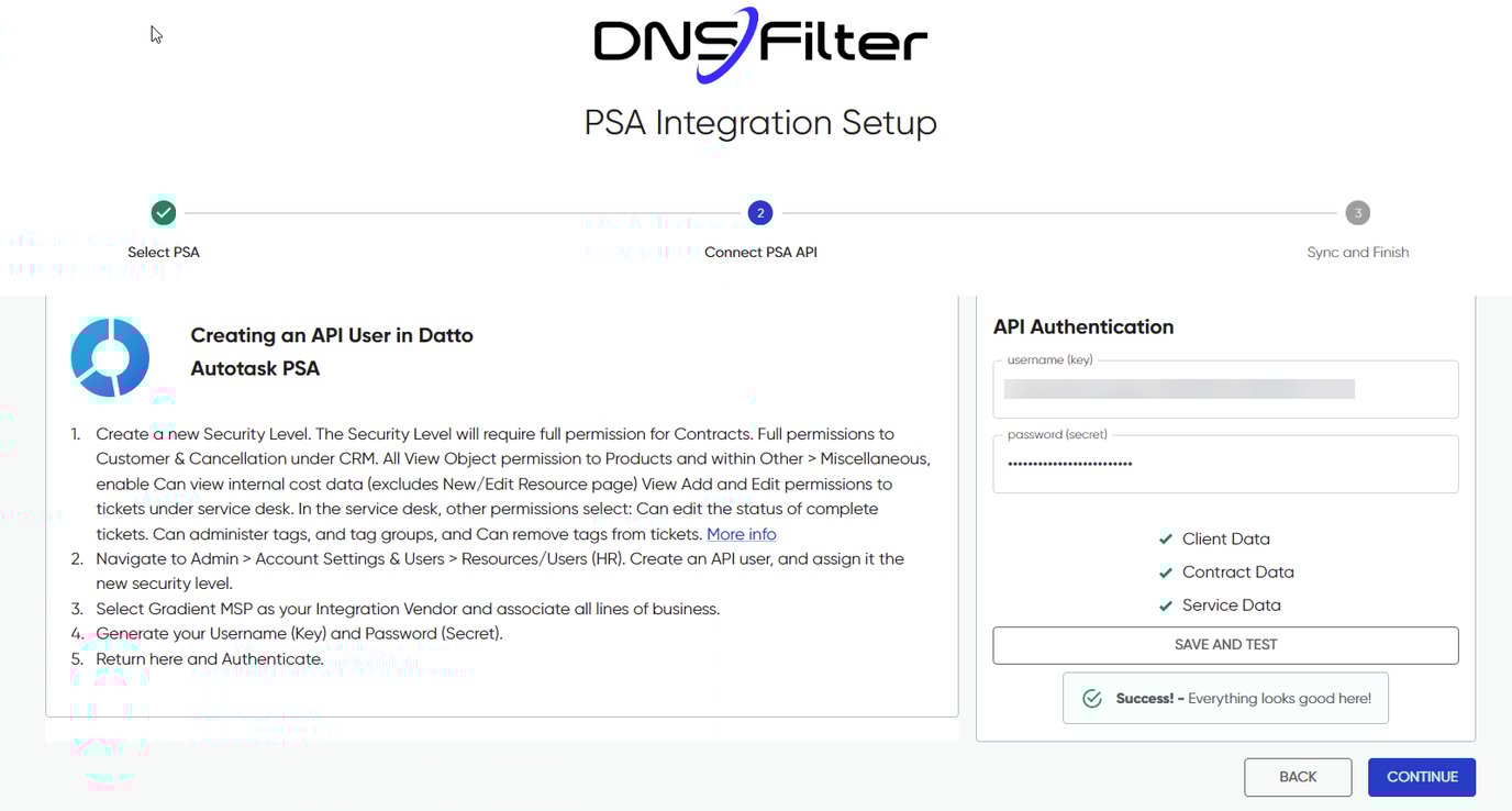 PSA Integration Quick Start guide – DNSFilter